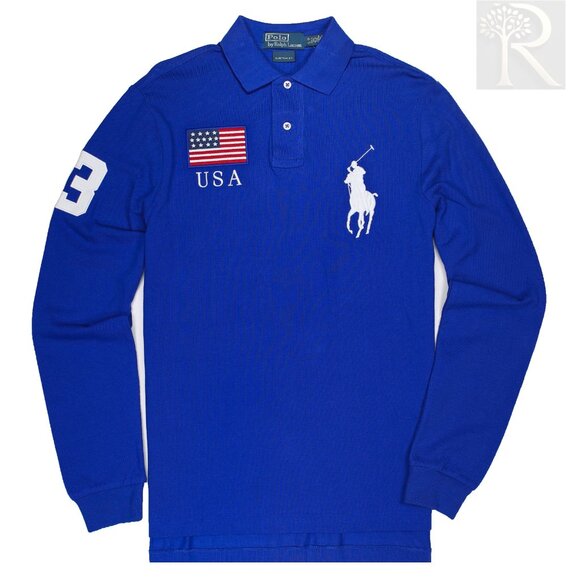 Polo Ralph Lauren | Shirts | Nwt Polo Ralph Lauren Men Big Pony Polo Shirt Usa Flag 3 Patch ...